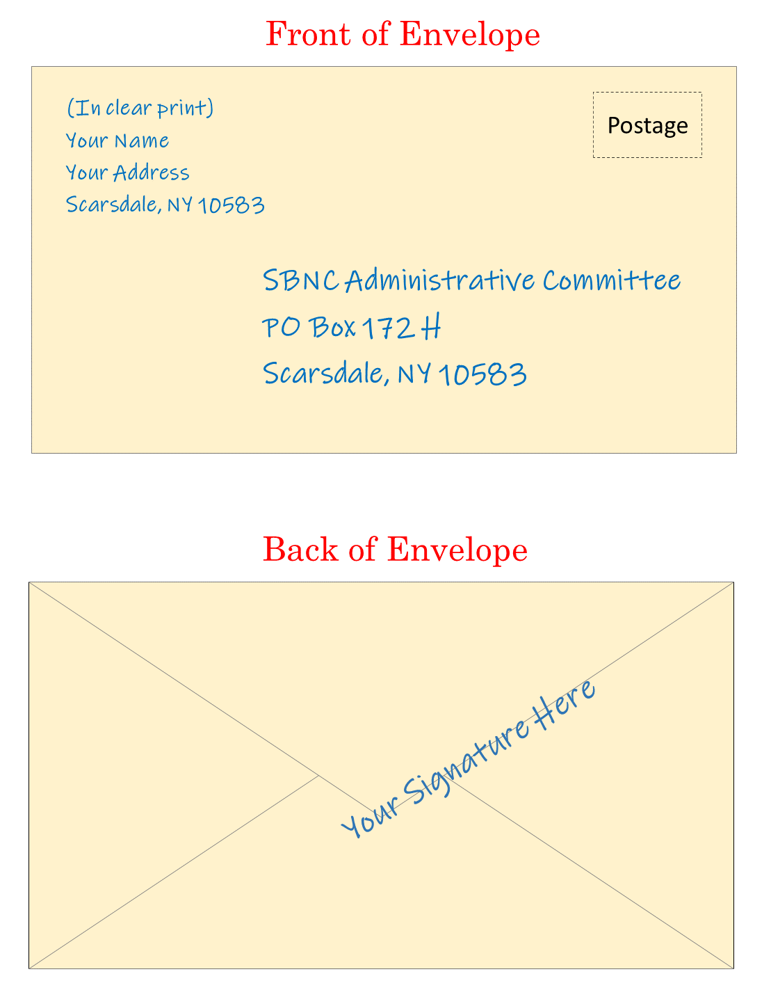 Mail-in Ballot – Scarsdale SBNC